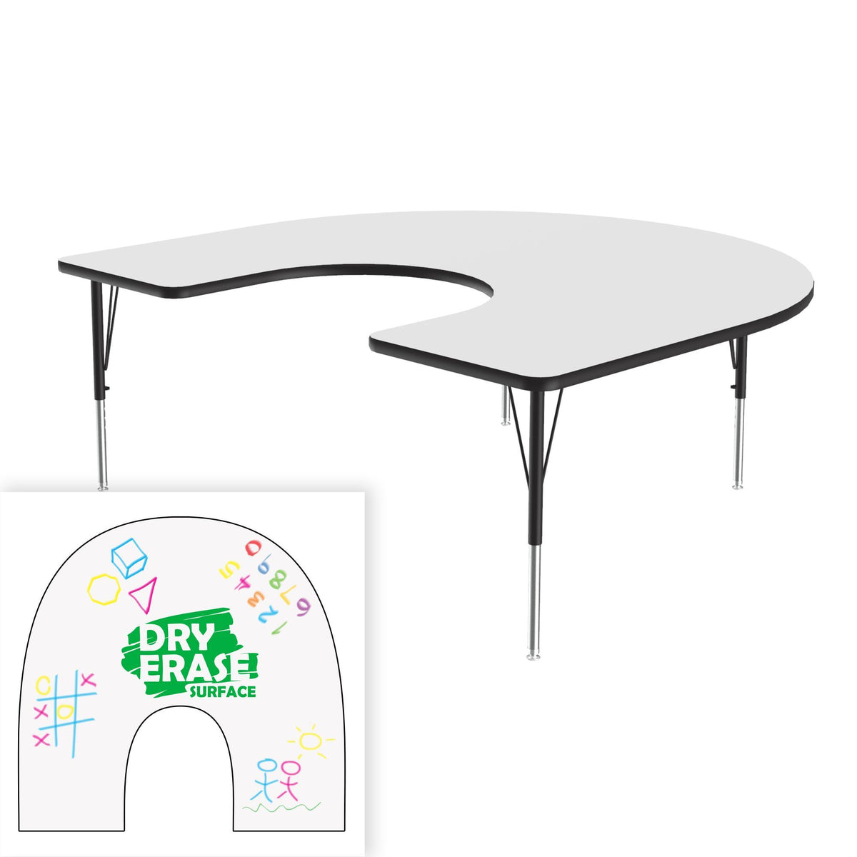 All Dry Erase Markerboard Activity Tables - Correll Inc